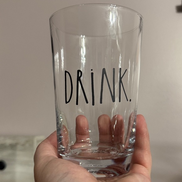 Rae Dunn | Dining | Rae Dunn Glass Tumbler With Black Lettering | Poshmark